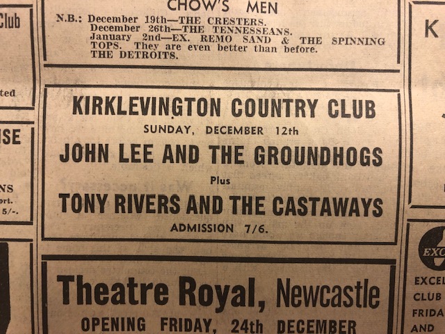 Tony Rivers & The Castaways gigs 1963-1968 | Garage Hangover