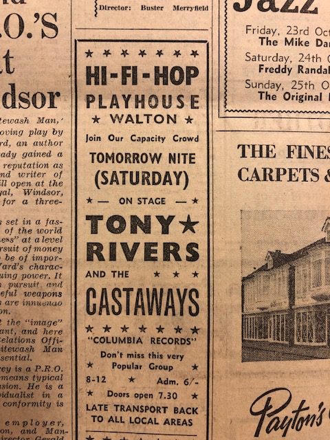 Tony Rivers & The Castaways gigs 1963-1968 | Garage Hangover