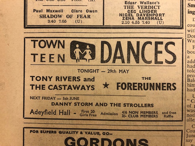 Tony Rivers & The Castaways gigs 1963-1968 | Garage Hangover