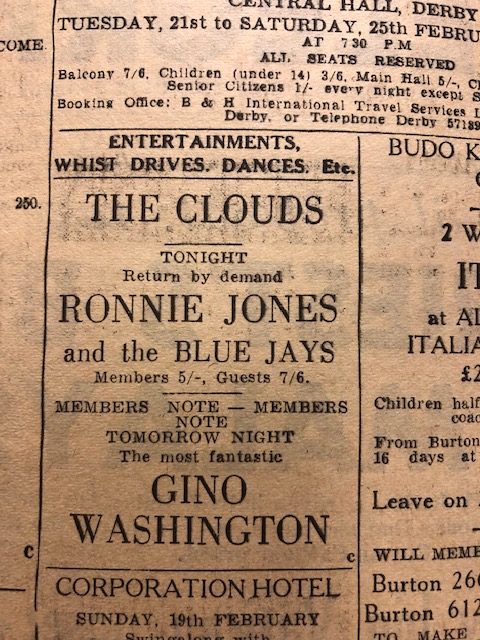 Ronnie Jones & The Blue Jays’ gigs 1965-1967 | Garage Hangover