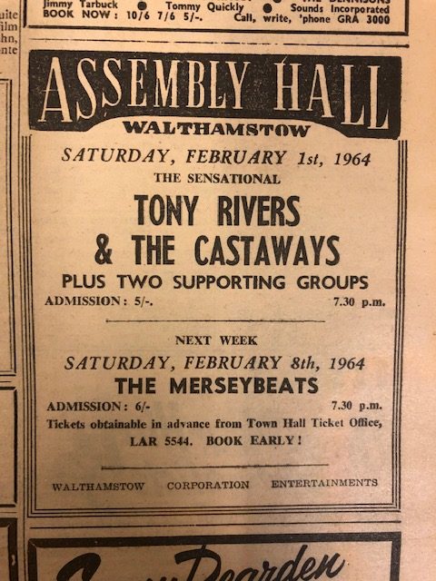 Tony Rivers & The Castaways gigs 1963-1968 | Garage Hangover