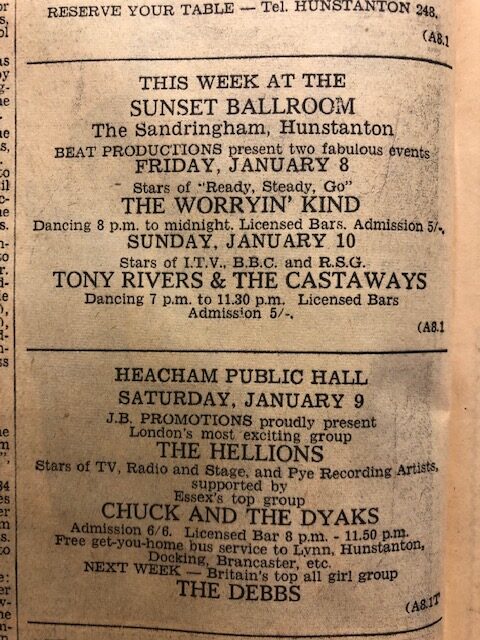 Tony Rivers & The Castaways gigs 1963-1968 | Garage Hangover
